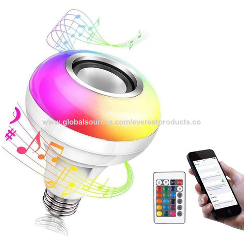 LED Wireless Light Bulb Speaker, RGB Bluetooth Speaker Light Bulb,RGB ...