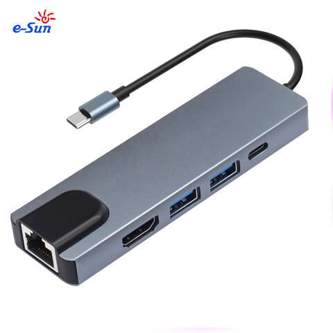 Usb-c Hubs 5 In 1 Multi Port Type C To Hdmi Rj45 Ethernet Usb 3.0 Pd ...
