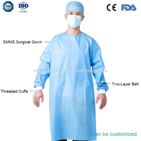 Disposable surgical clothing operating coat protective wear coverall ...