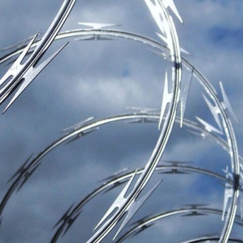 Hot-dipped Galvanized Razor / Barbed Wire Fence - Expore China ...