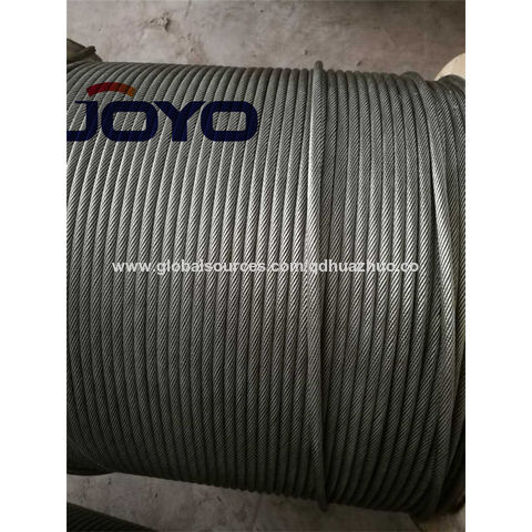 China Galvanized steel wire rope, 6x19+FC/6x19+IWRC for binding,marine ...