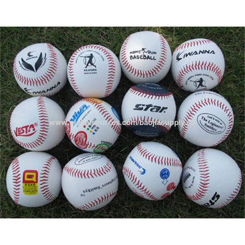 Professional Baseball Pvc Rubber Core Cork Core Softball Pu Cowhide ...