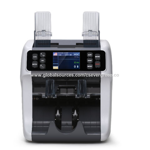 2 Cis Top Loading Bank Note Professional Two Pocket Bill Multi Banknote ...