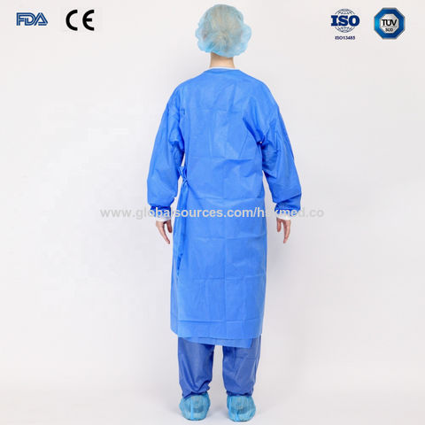 Disposable surgical cloth operating coat protective wear coverall level ...