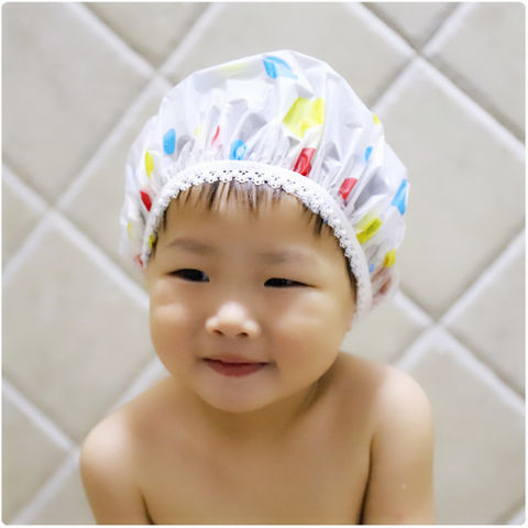 China Toddler baby shower cartoon shower cap Children's shower cap ...