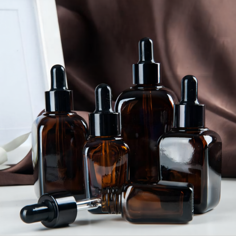 Buy Wholesale China Square Amber Cosmetic Dropper Bottles,30ml,50ml ...
