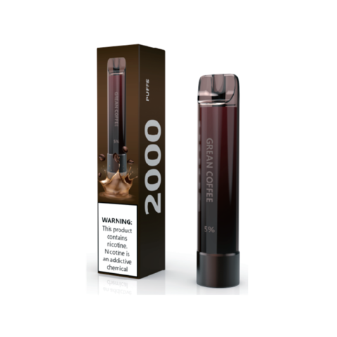 China RGB flash light disposable e-cigarette 2000 puffs led vape on ...