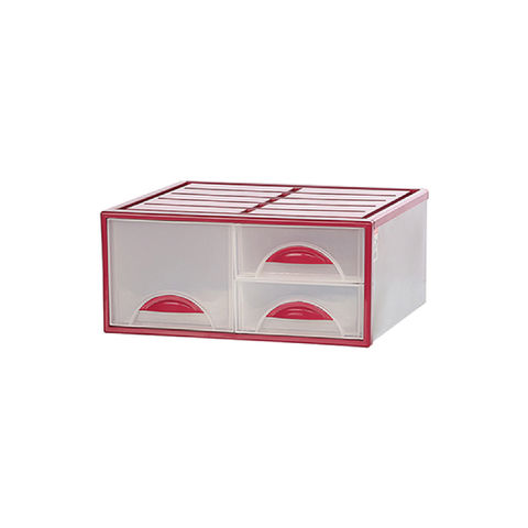 Organizer Box with Combination Drawers Available in Red, White or Blue ...