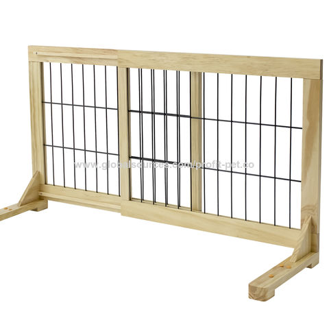 Freestanding Pet Gate 65*31*55cm pet barriers Retractable Natural Dog ...