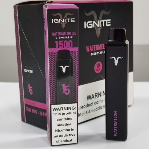 China Ignite V15 1500 puffs mesh coil Disposable electronic cigarettes ...