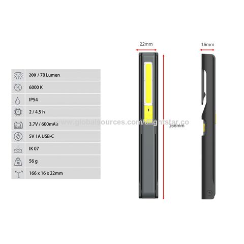 China USB Rechargeable magnetic cob led work light torch 3 watt PEN ...