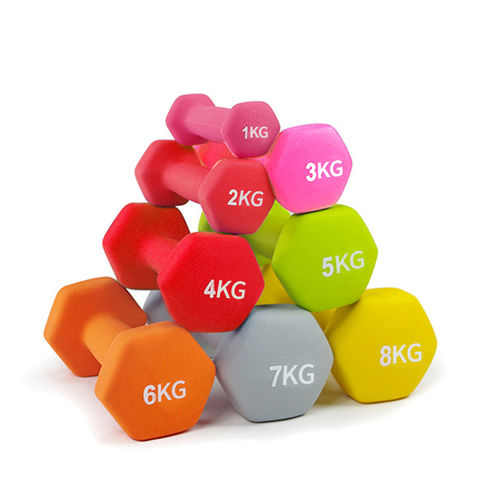 Wholesale Colorful Round Hex Neoprene or Vinyl Dumbbells for Home ...