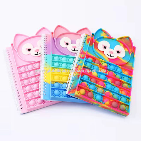 China Decompression notebook Silicone bubble cover Spiral notebook ...