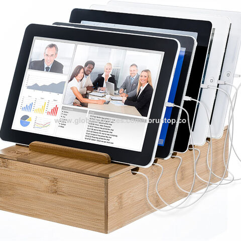 High Quality Bamboo Charging Station Rack Compatible Organizer For ...