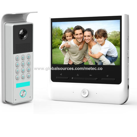 7" video intercom system/door phone kit with password access control ...