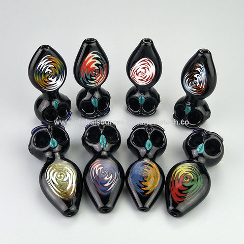 Buy Wholesale China 4'' Owl Shape Double Bowl Glass Smoking Hand Pipe ...