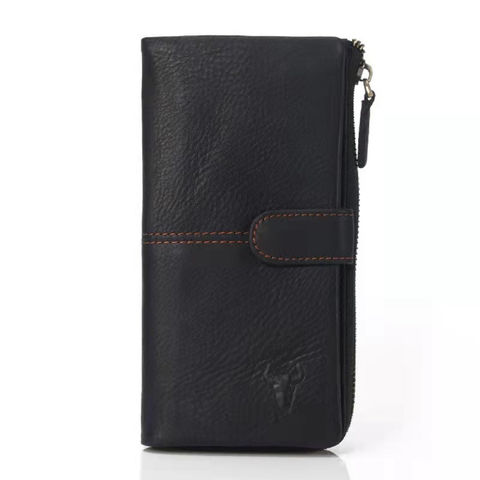 Custom hot selling men wallet long mobile phone bag leisure zipper ...