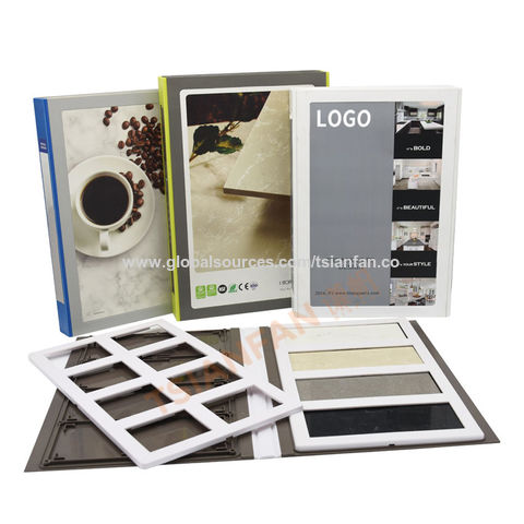 China Stone Sample Folder Specimen Quartz Catalogue Cardboard Plastic Portable Tile Display Book ...