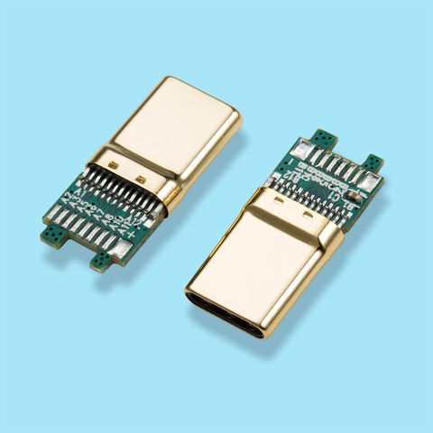 Buy Wholesale China Usb C Connector, Gold Shell Usb C 3.1 Male ...
