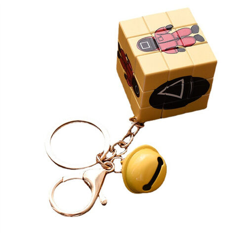 China Cube Keychain Cartoon Cute Creative Squid Game School Bag Pendant ...