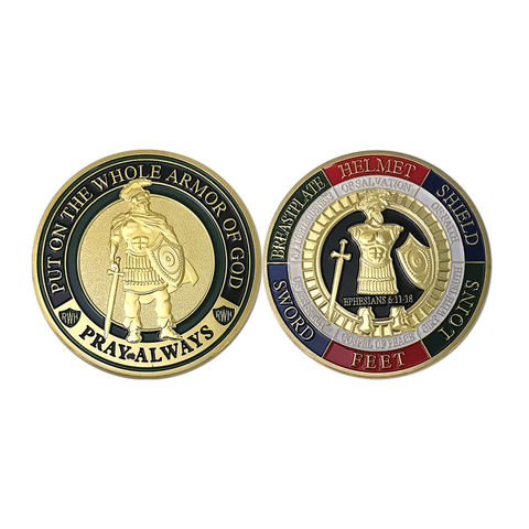 China Armor of God Challenge Coin,Prayer Commemorative Coin on Global ...