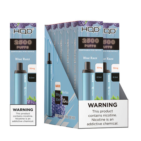 China HQD Maxx Disposable Pod Device 1400mAh Battery 8.0ml Cartridge 2500 Puffs Disposable Vape ...