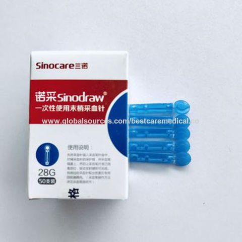 China Disposable twist-top safety blood lancet Medical Sterile 28g ...