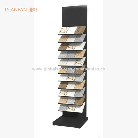 China Multi-Layer Hard Wood Sample Display Stand Floor Standing Oak ...