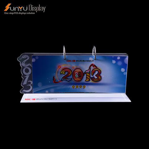 Clear acrylic calendar display stands counter frame stand, acrylic ...