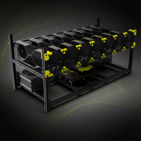 Veddha V4C Upgraded 8 to 12GPU Mining Rig Open-Air Miner Case Crypto ...