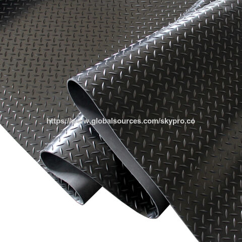 China Hot Sale Anti Slip 3MM Flat Black Color Diamond Tread Rubber ...