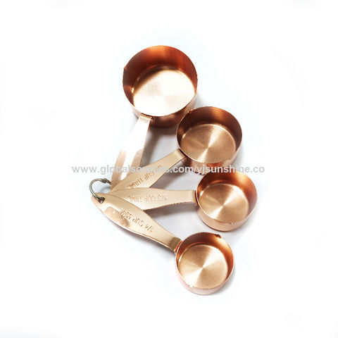 Stainless steel measuring cups set, set of 4, titanium plated finished ...