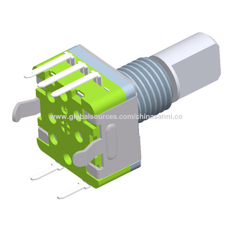 11mm Metal shaft sealed encoder with push switch, incremental type ...