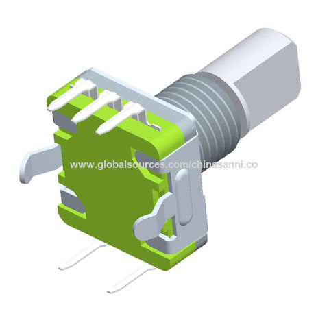 11mm Metal shaft sealed encoder with push switch, incremental type ...