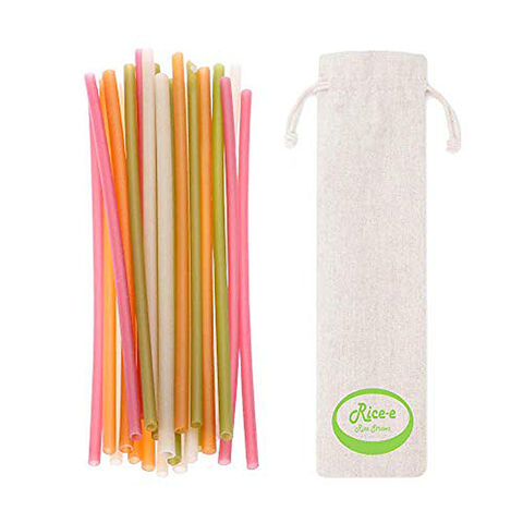 Buy Wholesale China Rice Straws Biodegradable Colorful Eco Friendly Edible Drinking Rice Straws ...