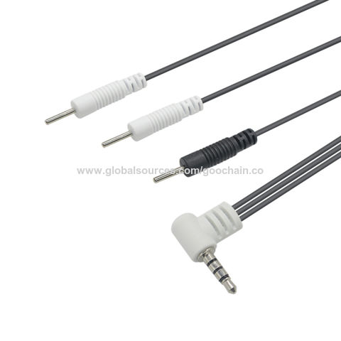 1 drag 3 electrode pin ECG EEG lead cable,3.5 headphone head to 2.0mm ...