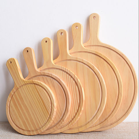 Buy Wholesale China Pizza Plate Board Wood Tray Fruit Barbecue Dish ...