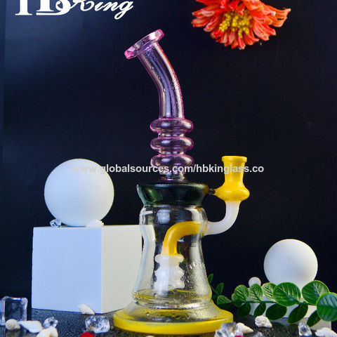 China Wholesale High inche glass bong water recycle smoking glass bong ...