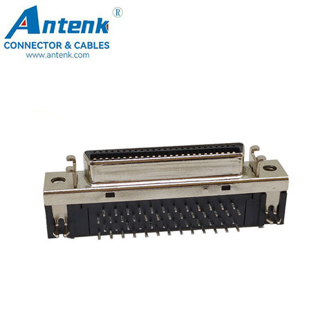 Buy Wholesale China 50 Pin Female Pcb Scsi Connector With Latch Clip ...