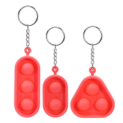 Buy Wholesale China Pop It Keychain Rainbow Push Pop Bubble Sensory ...