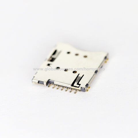 Buy Wholesale China Micro Sim Card Holder 6pin Gold Plated Patch Self ...