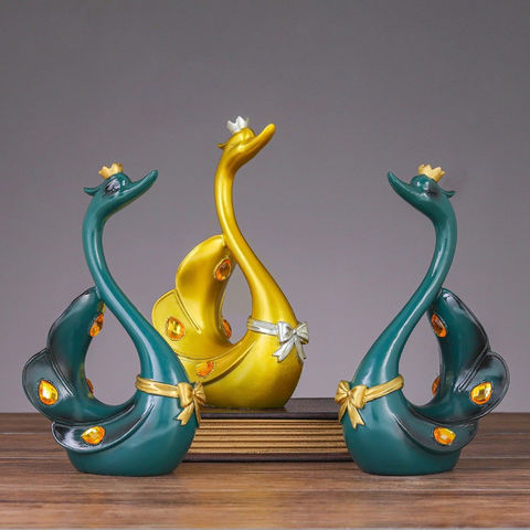 Buy Wholesale China Modern Creative Phoenix Swan Resin Handicraft Tv ...