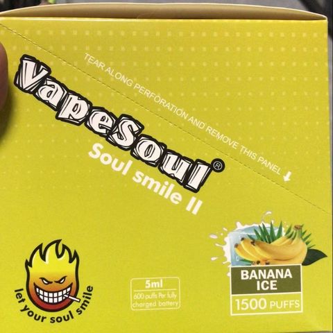China USA Popular Vapesoul Soul Smile 1500puffs Rechargeable Vape Pen ...