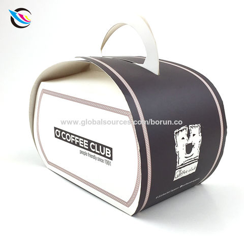 Buy Wholesale China Paper Box, Sweet Cake Box With Handle For Coffee ...