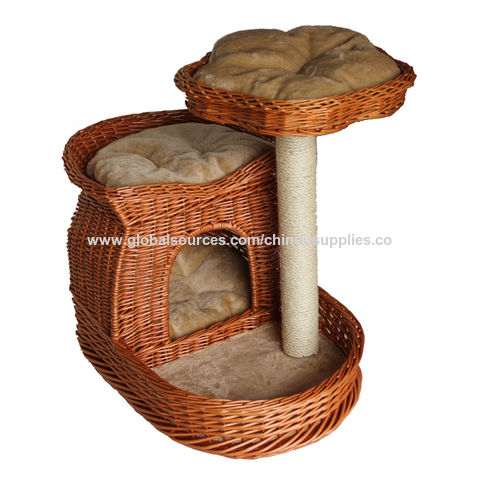 Wicker cat tree Wicker cat climbing frame crafts are versatile and ...