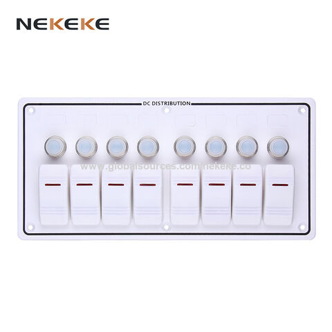 12v/24v LED Rocker switch panel Waterproof Black Rocker Switch Panel ...