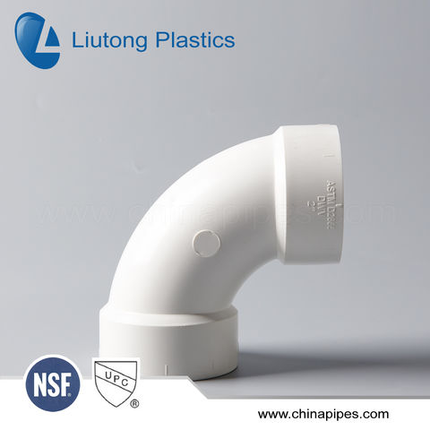 Buy Wholesale China PVC 1-1/2" DWV 90deg slip/slip bend DWV ASTM 2665 ...
