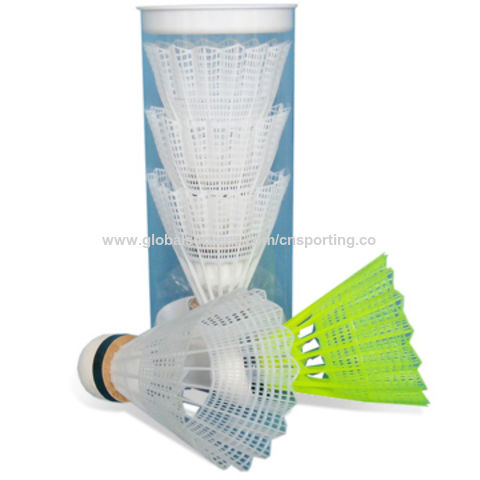 China Shuttlecocks with Plastic Feather and Head, Made of Nylon on ...