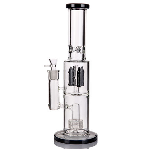 China Glass water pipe bong 15″ Quad Torpedo and Tire Perc Water Pipe ...