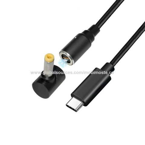Magnetic universal laptop charging cable, PD100W USB C-4.8*1.7mm ...